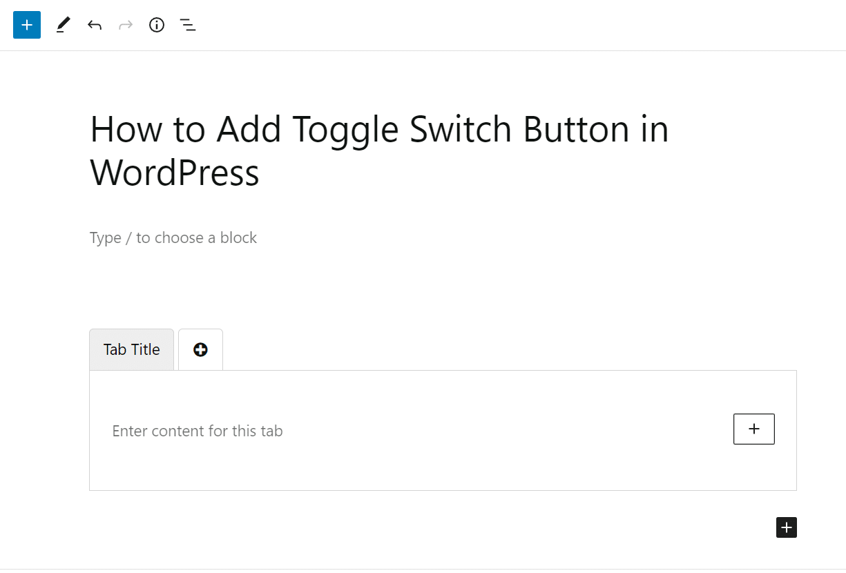 How To Add Toggle Switch Button In Wordpress