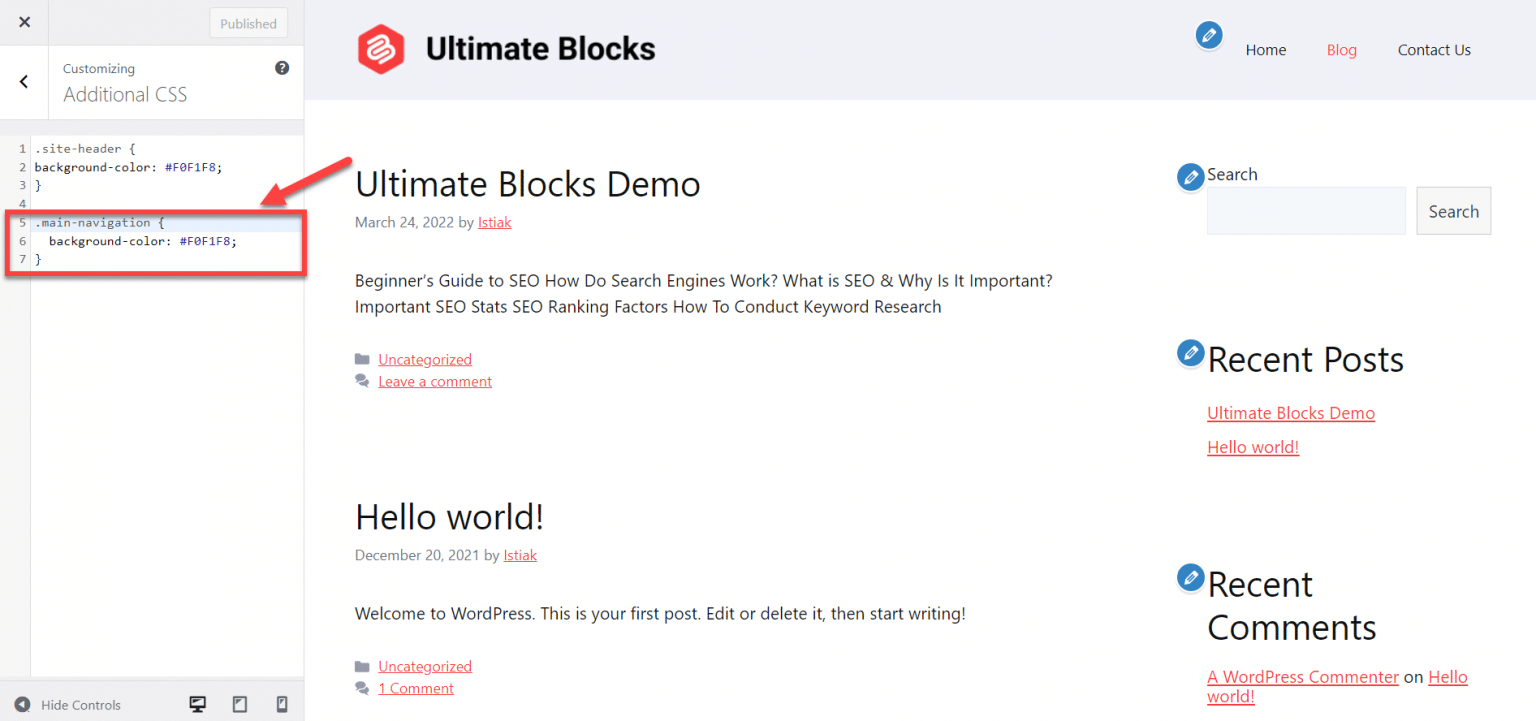 How To Change Header Background Color In WordPress