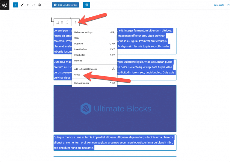 How To Select Multiple Blocks In WordPress