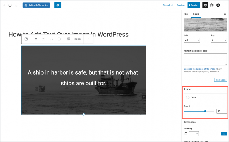 How to Add Text Over Image in WordPress (Step by Step)