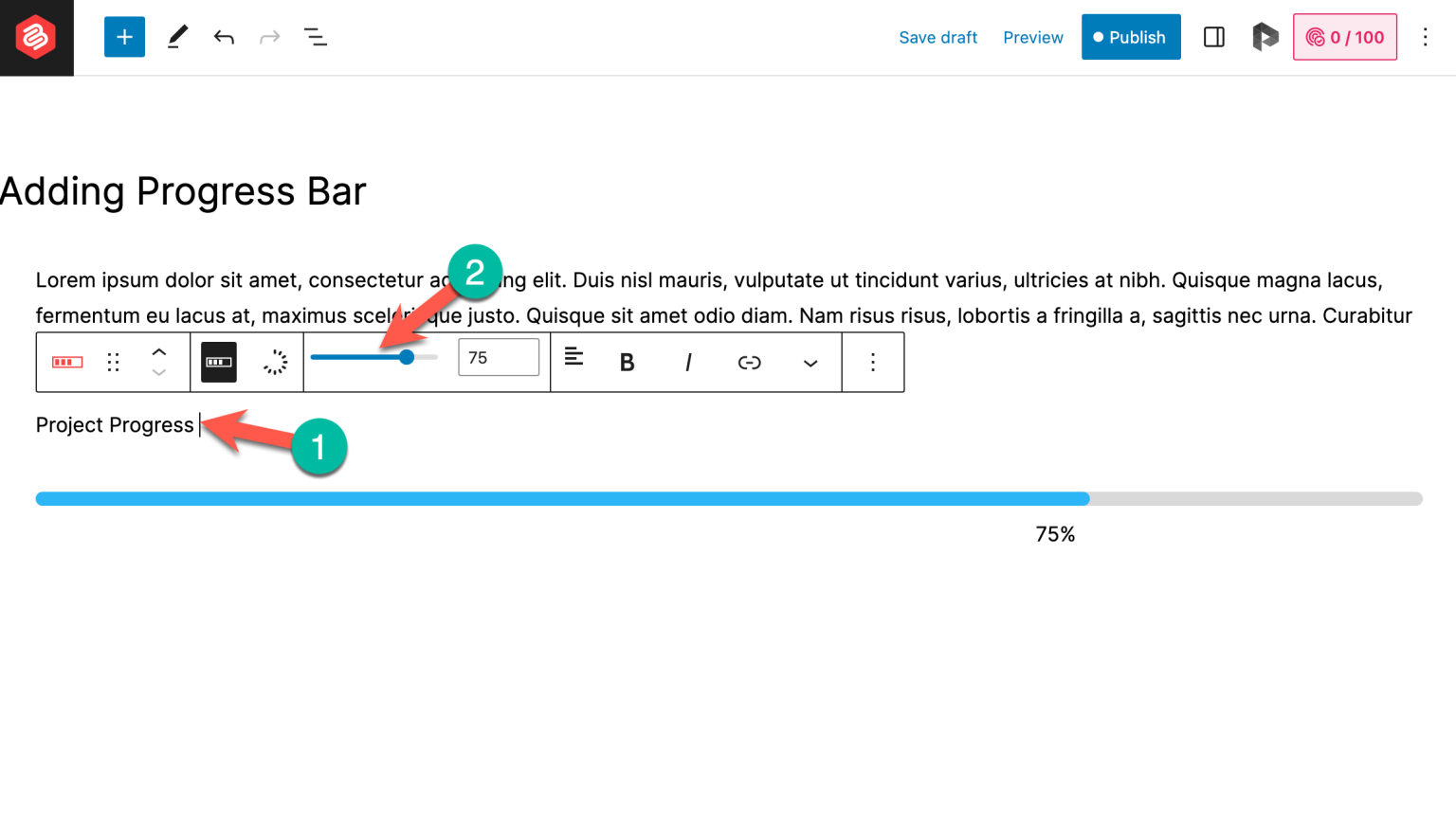 How To Add Progress Bars In Wordpress Without A Plugin 7608