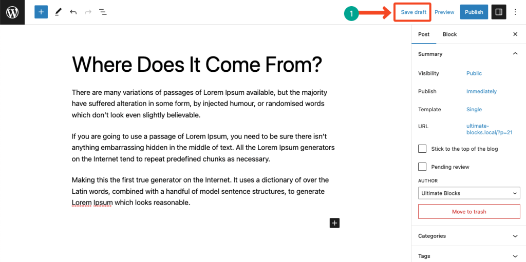 How to Save Changes in WordPress (Without Publishing)