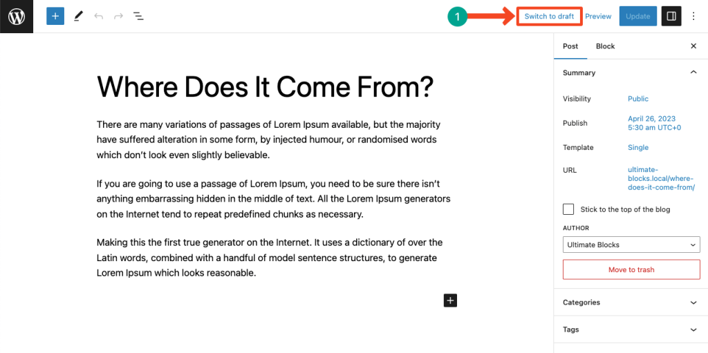 How to Save Changes in WordPress (Without Publishing)