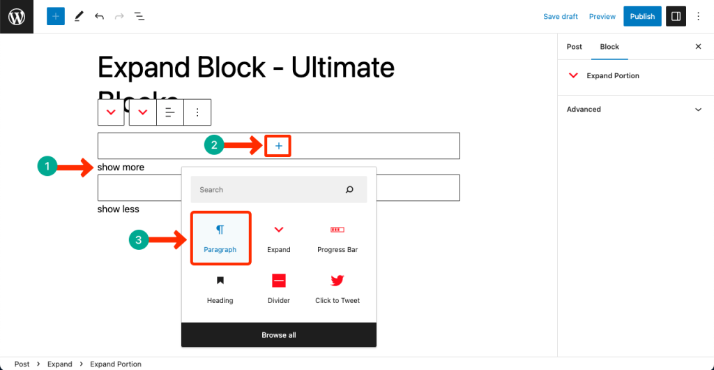 How To Use The Expand Block Ultimate Blocks
