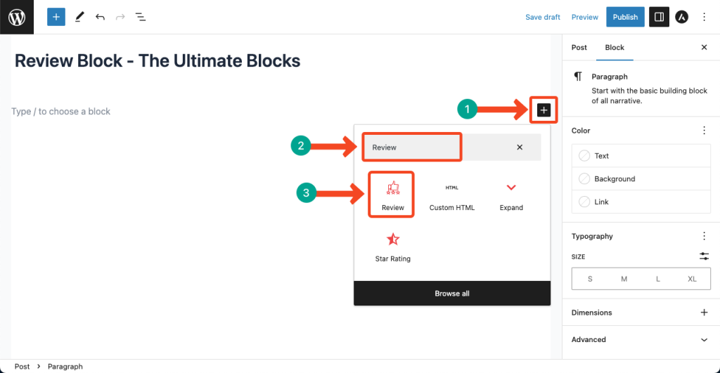 How to Use the Review Block - Ultimate Blocks