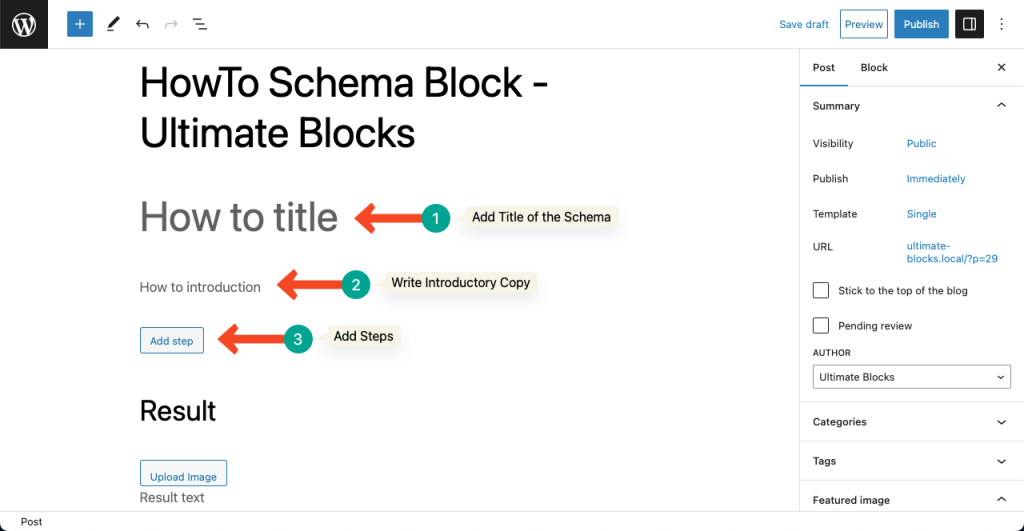 How to Use the HowTo Schema Block - Ultimate Blocks