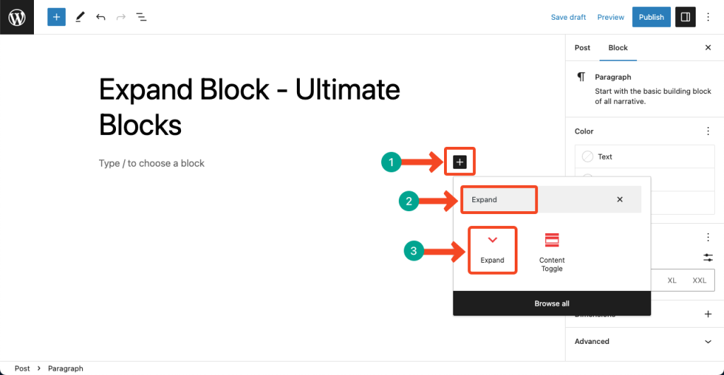 How to Use the Expand Block - Ultimate Blocks