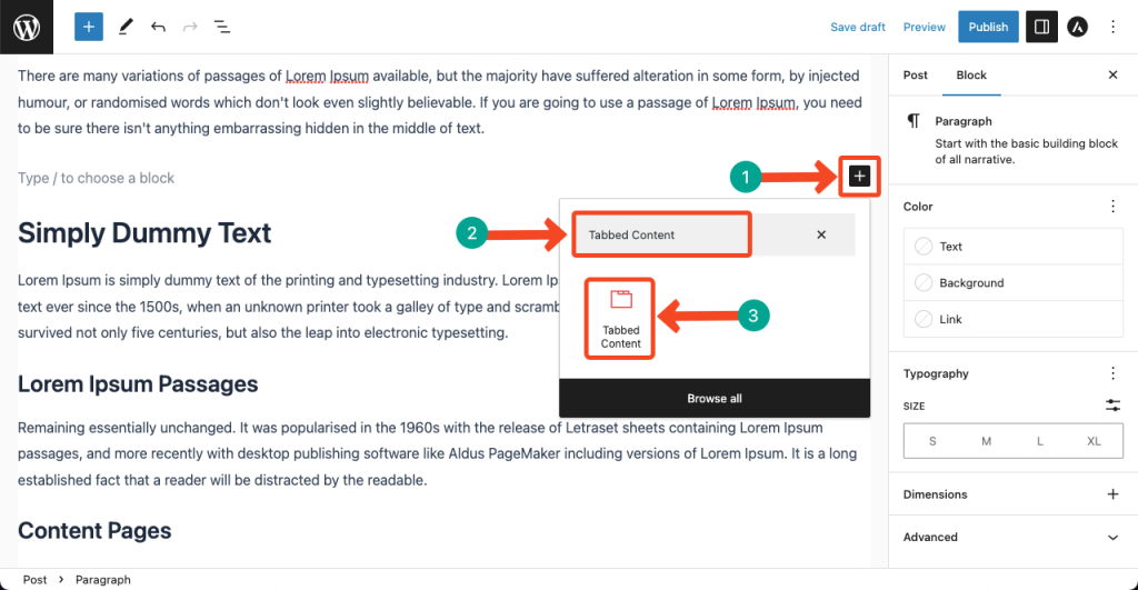 How to Use the Tabbed Content Block - Ultimate Blocks