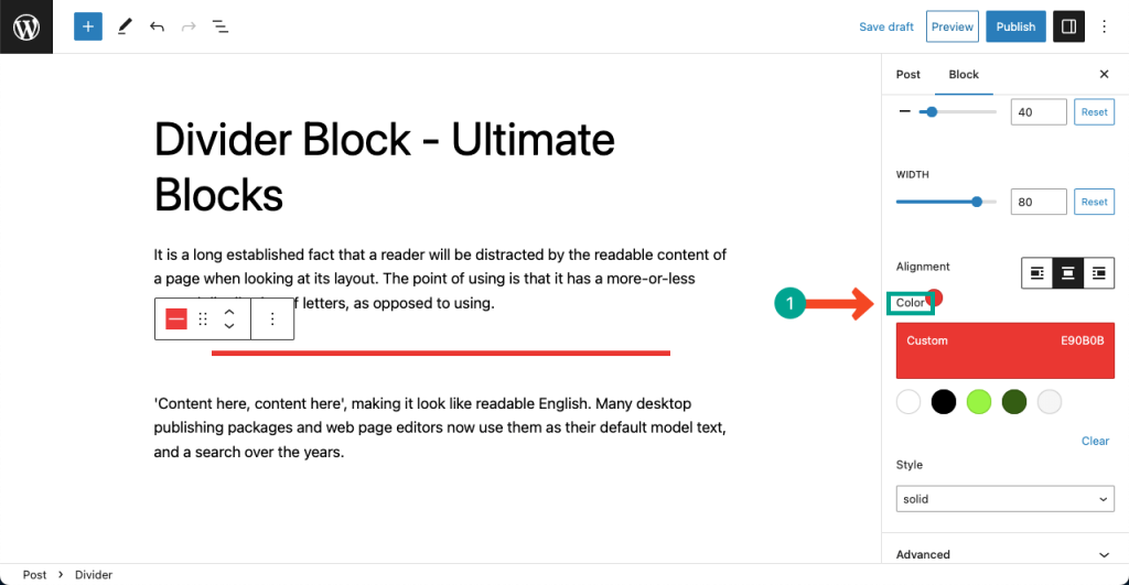 How to Use the Divider Block - Ultimate Blocks