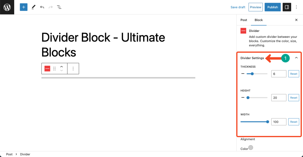 How to Use the Divider Block - Ultimate Blocks