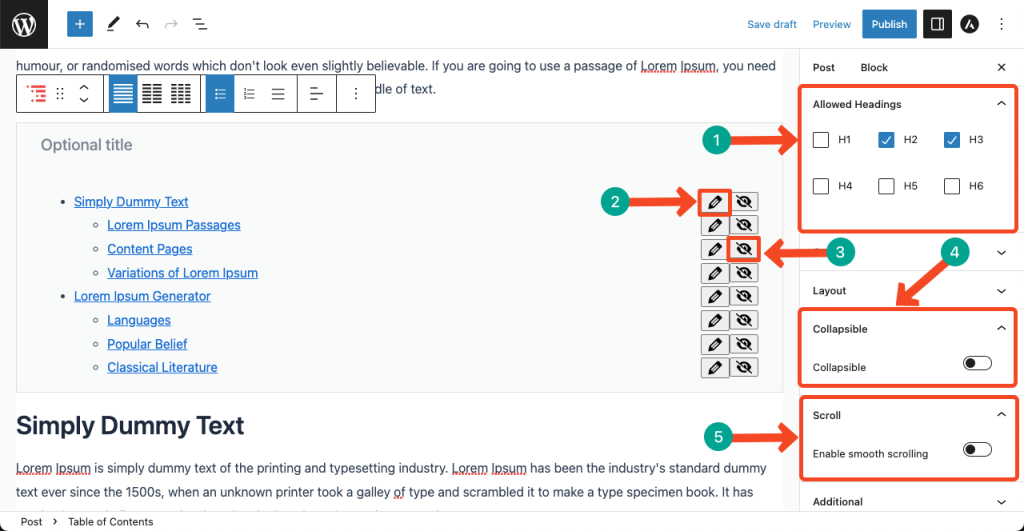 How to Use the Table of Contents Block - Ultimate Blocks