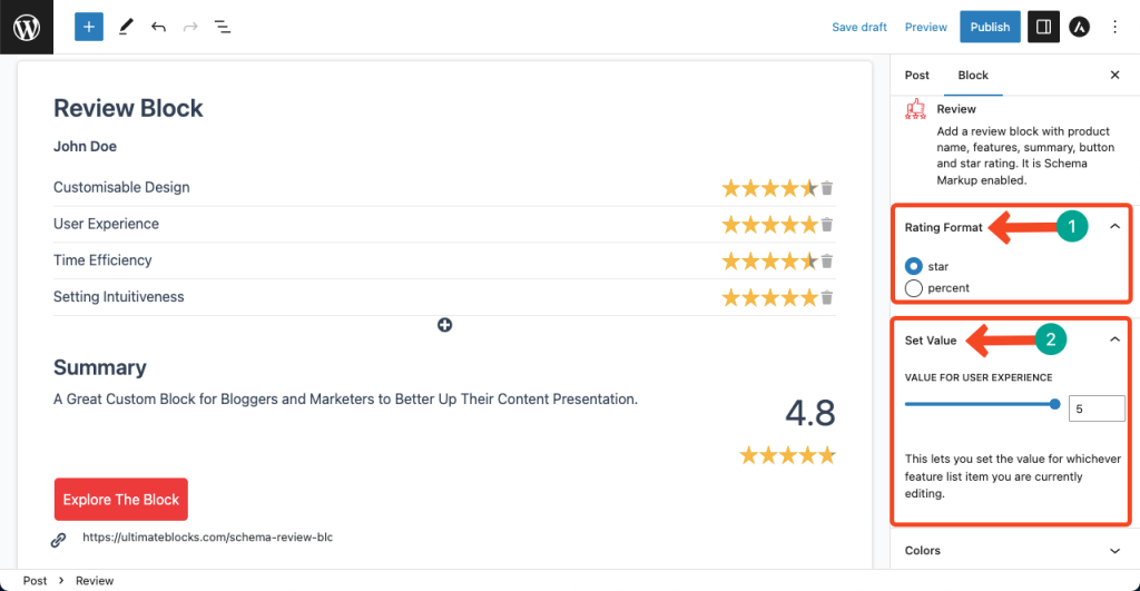 How to Use the Review Block - Ultimate Blocks