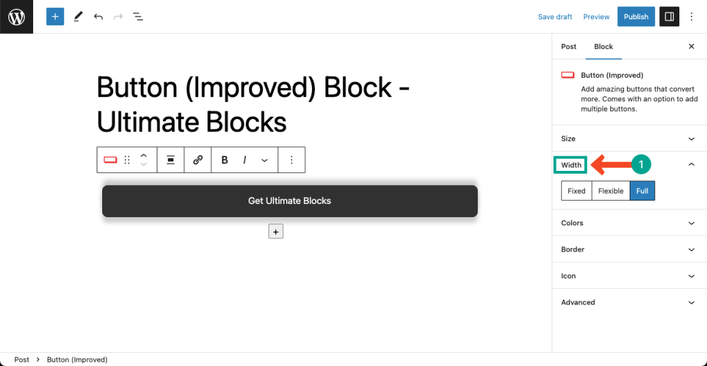 How to Use the Button (Improved) Block - Ultimate Blocks
