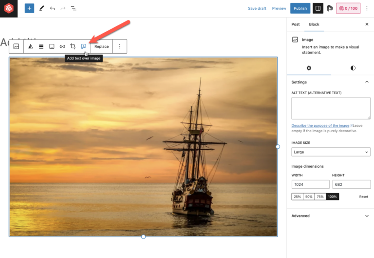 How to Add Text Over an Image in WordPress (Step by Step)