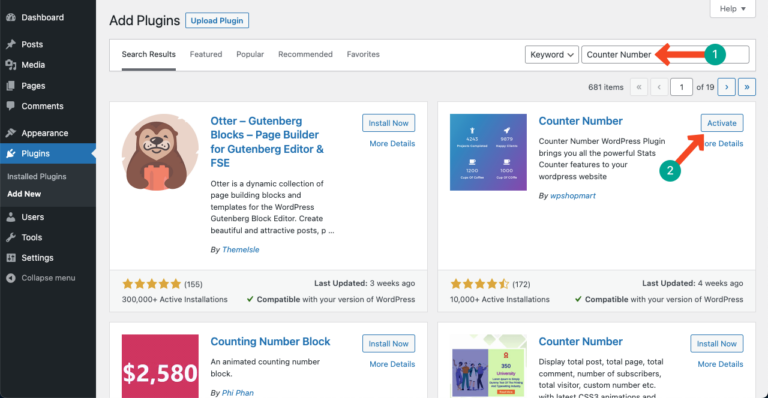 How to Add Animated Number Counter in WordPress