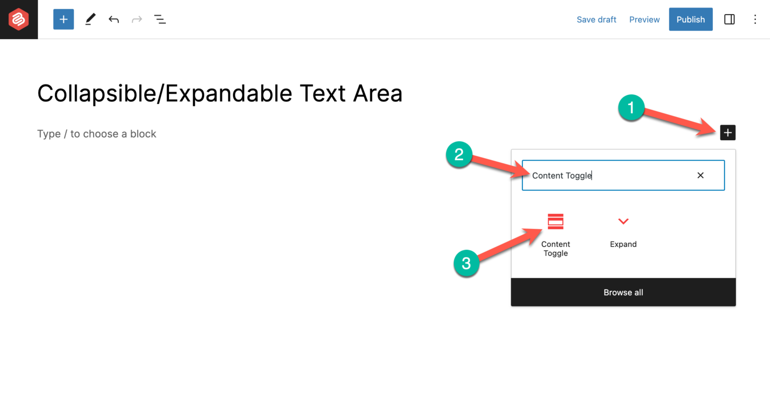 How To Add A Collapsible/Expandable Text Area In WordPress