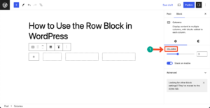 How to Use the Row Block in WordPress