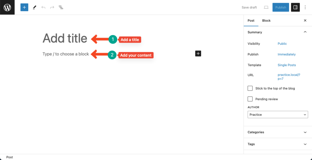 How to Add and Publish A New Post in WordPress