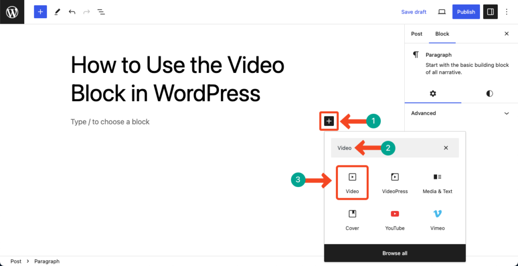How to Use the Video Block in WordPress (Gutenberg)