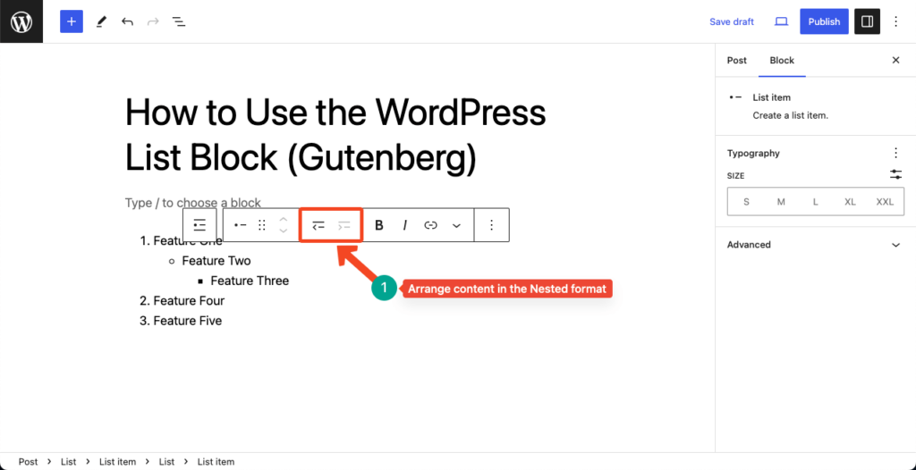How to Use the WordPress List Block (Gutenberg)