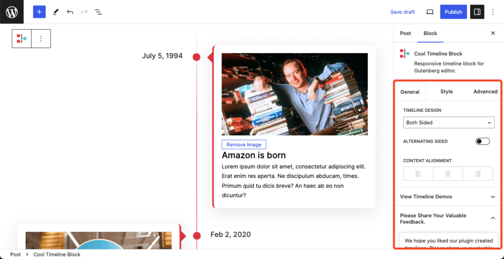 How to Create a Timeline in WordPress (Horizontal and Vertical)