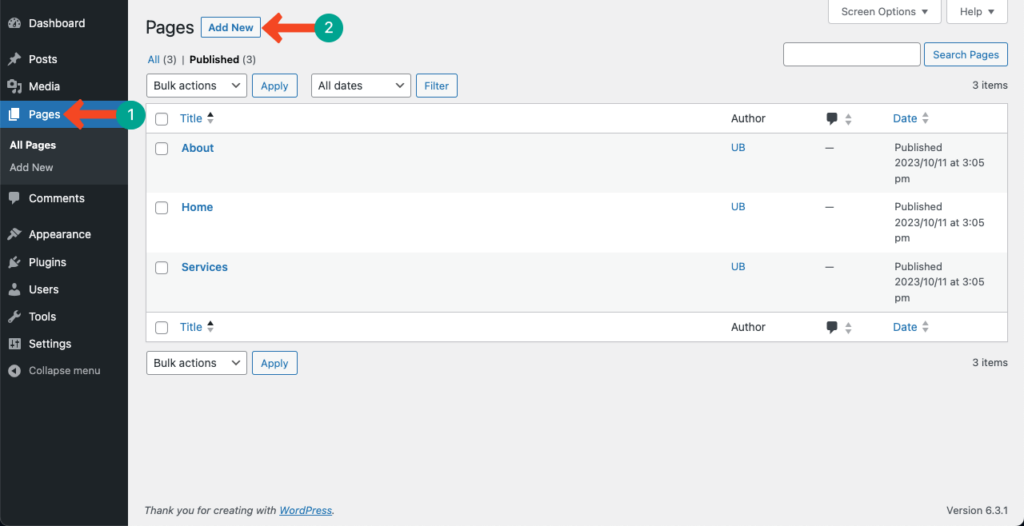 How to Add a Subpage in WordPress