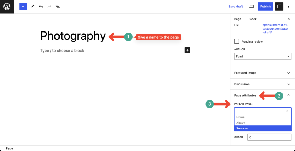 How to Add a Subpage in WordPress
