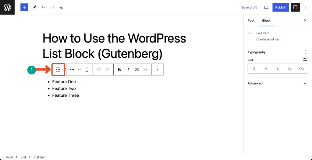 How to Use the WordPress List Block (Gutenberg)