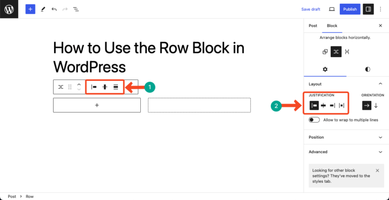 How to Use the Row Block in WordPress