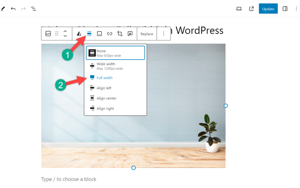 How to Make a Block to Full Width in WordPress