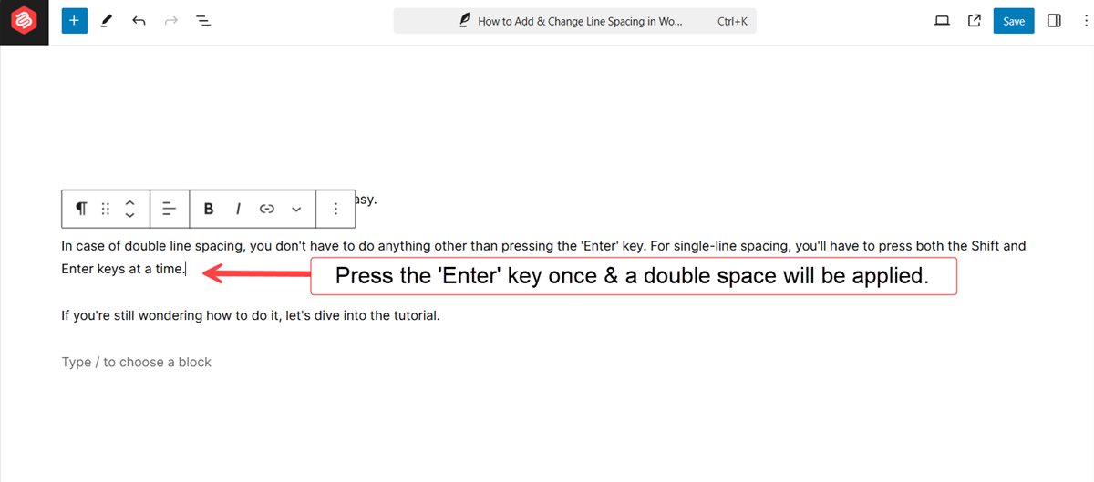How to Add & Change Line Spacing in WordPress