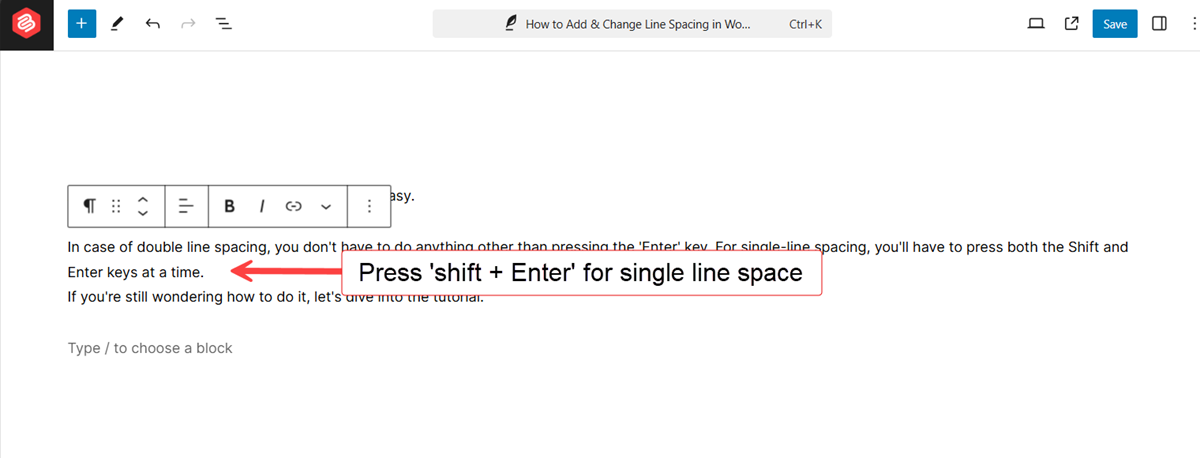 How to Add & Change Line Spacing in WordPress
