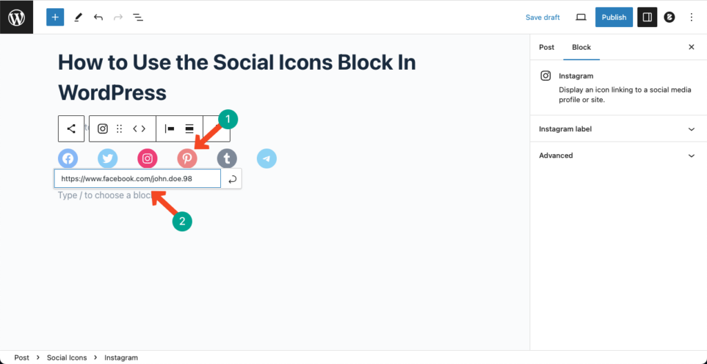 How to Use the Social Icons Block In WordPress
