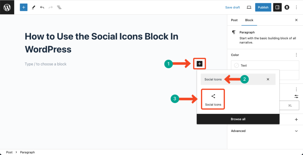 How to Use the Social Icons Block In WordPress