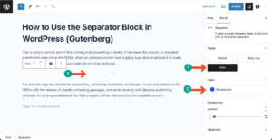 How to Use the Separator Block in WordPress (Gutenberg)