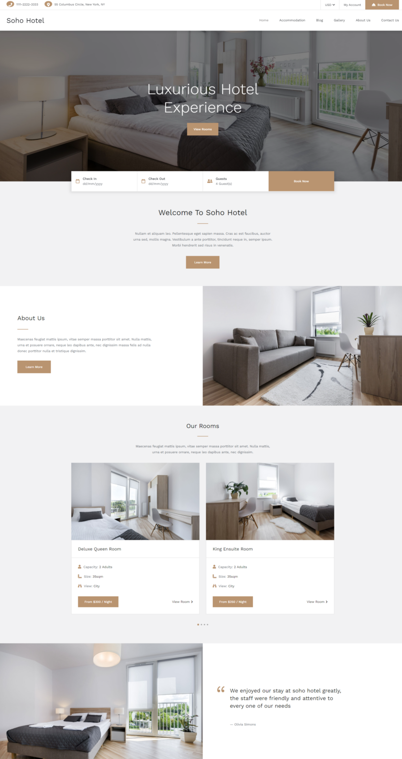10 Best Hotel and Hotel Booking WordPress Themes (2025)
