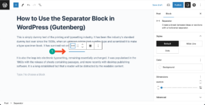 How to Use the Separator Block in WordPress (Gutenberg)