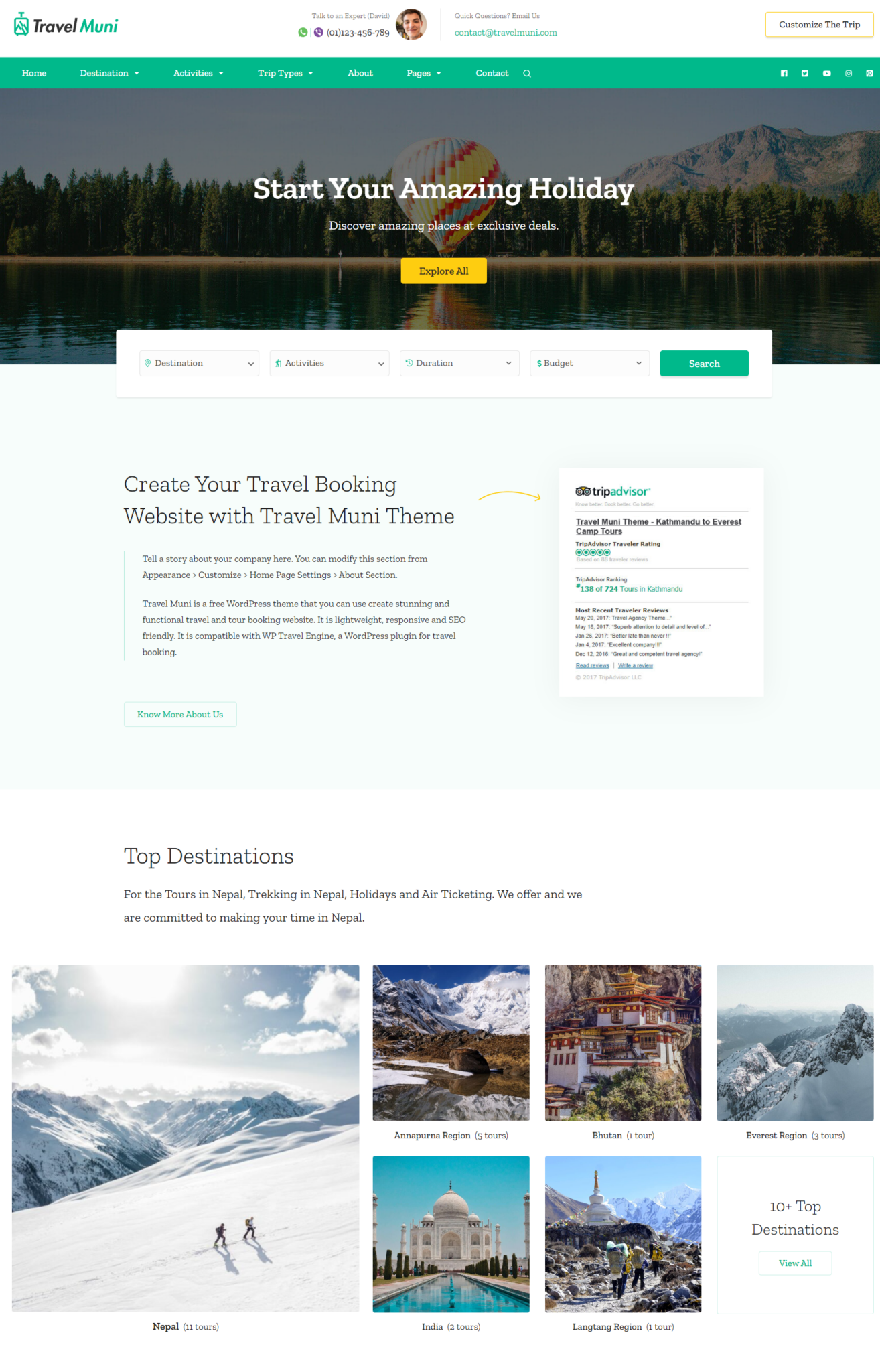 10 Best Tour & Travel Agency WordPress Themes