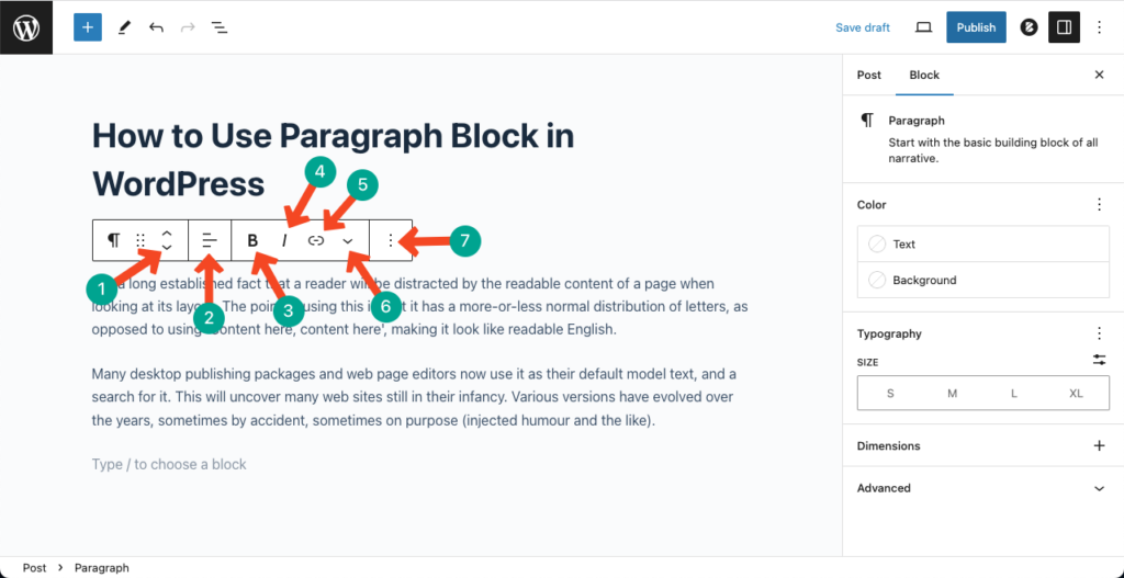 How to Use Paragraph Block in WordPress