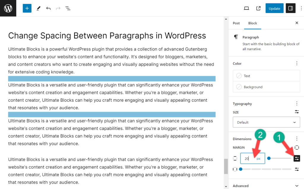 How to Change Spacing Between Paragraphs in WordPress