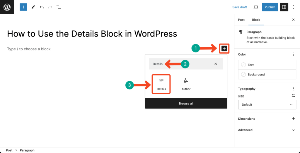 How to Use the Details Block in WordPress