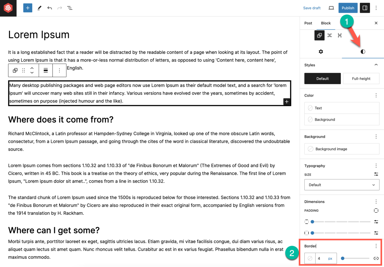 How To Add Border Around Text In WordPress (Two Ways)