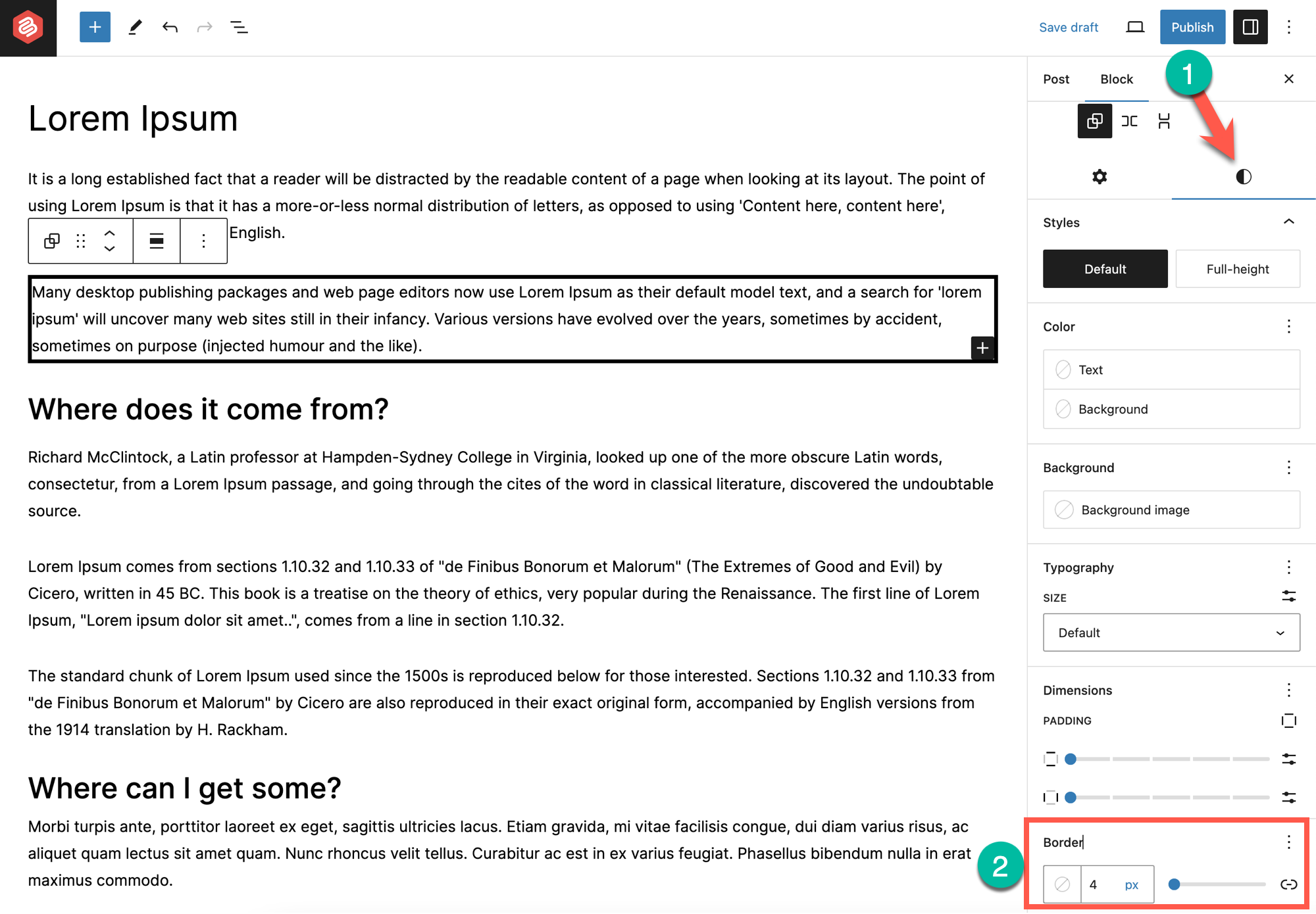 How To Add Border Around Text In WordPress (Two Ways)