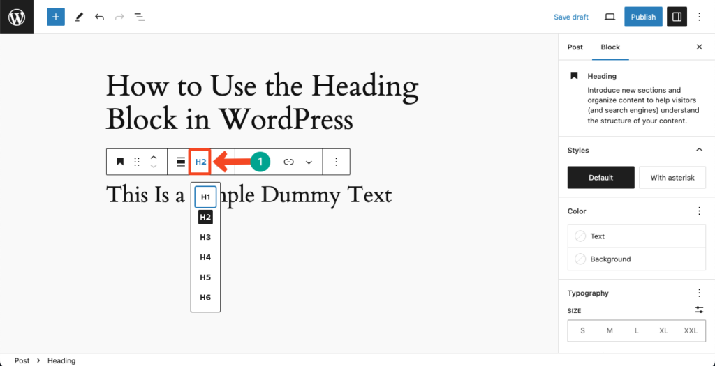 How to Use the Heading Block in WordPress