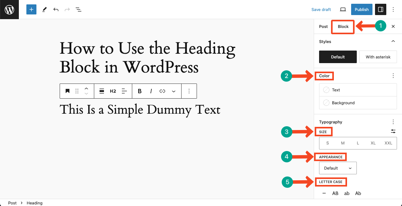 How to Use the Heading Block in WordPress