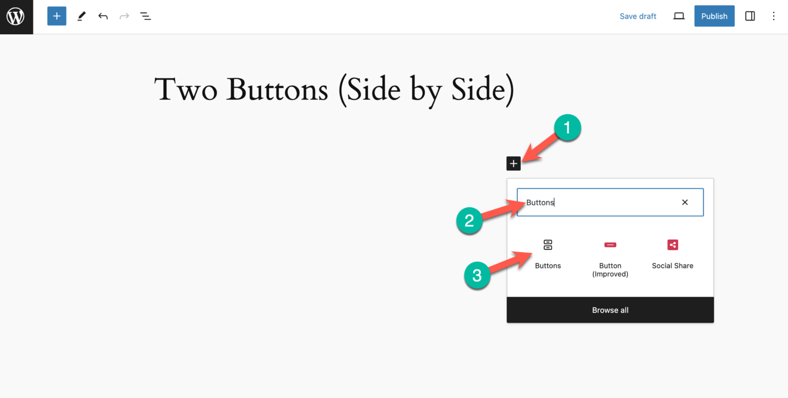 How To Add Two Buttons Side By Side In Wordpress 2025 4656