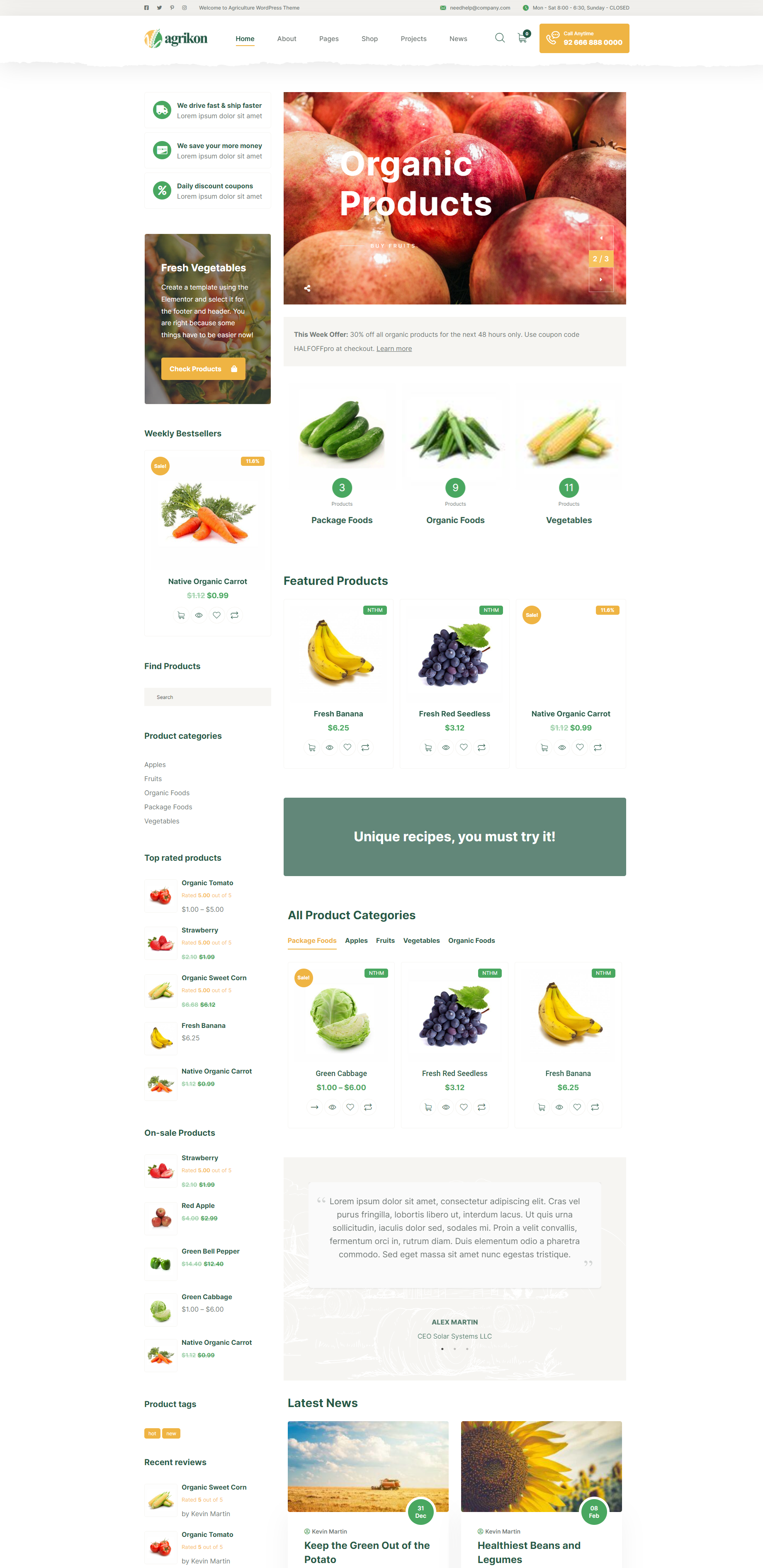 10 Best Organic Food WordPress Themes (2026)