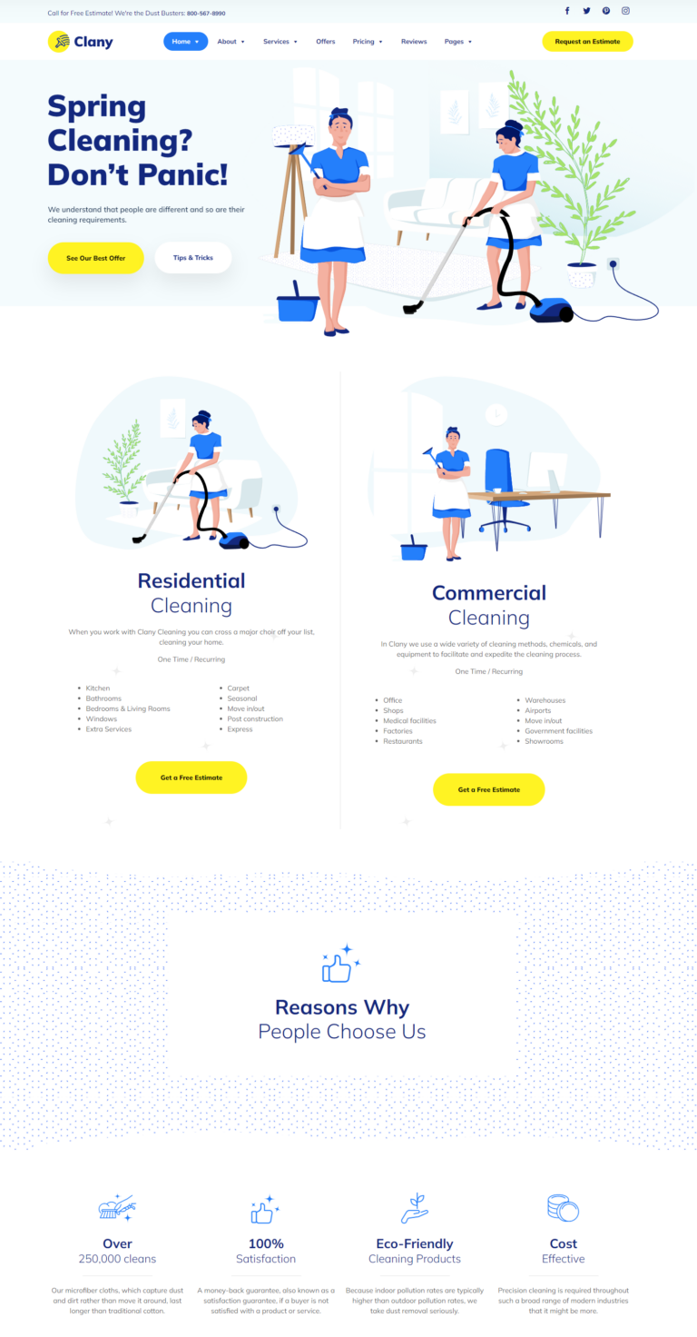 10 Best WordPress Themes for Cleaning Services (2025)
