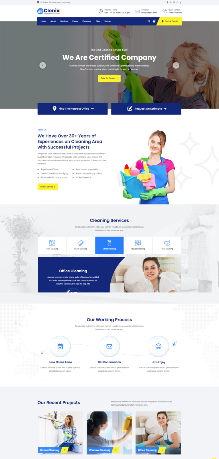10 Best WordPress Themes for Cleaning Services (2025)