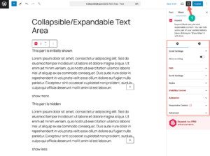 How To Add A Collapsible/Expandable Text Area In WordPress